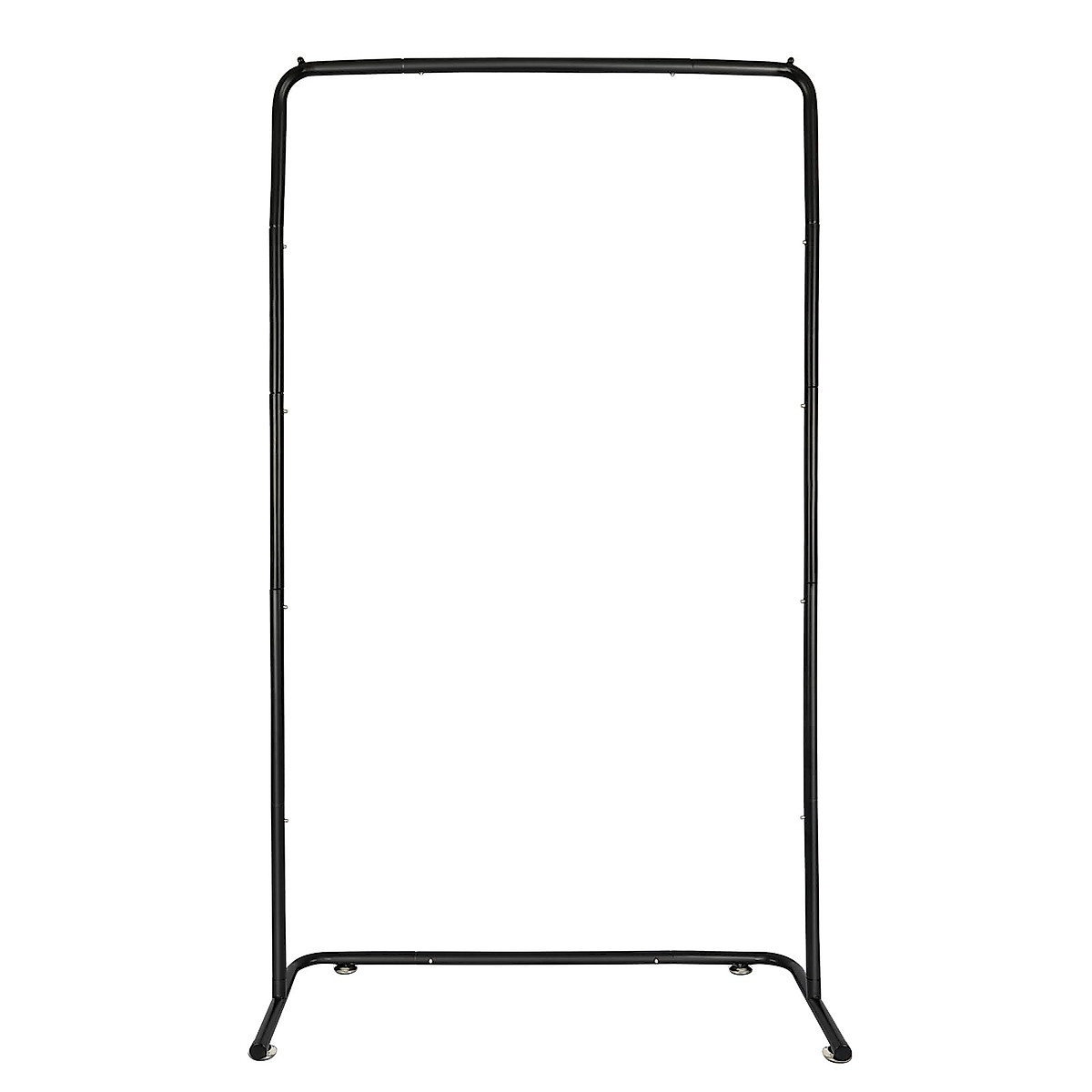 Fishat Black Lightweight Standard Rod Simple Rolling Clothes Rack, 15"D x 48"W x 58"H Metal Clothes Organizer for Dorm Bedroom Home Balcony