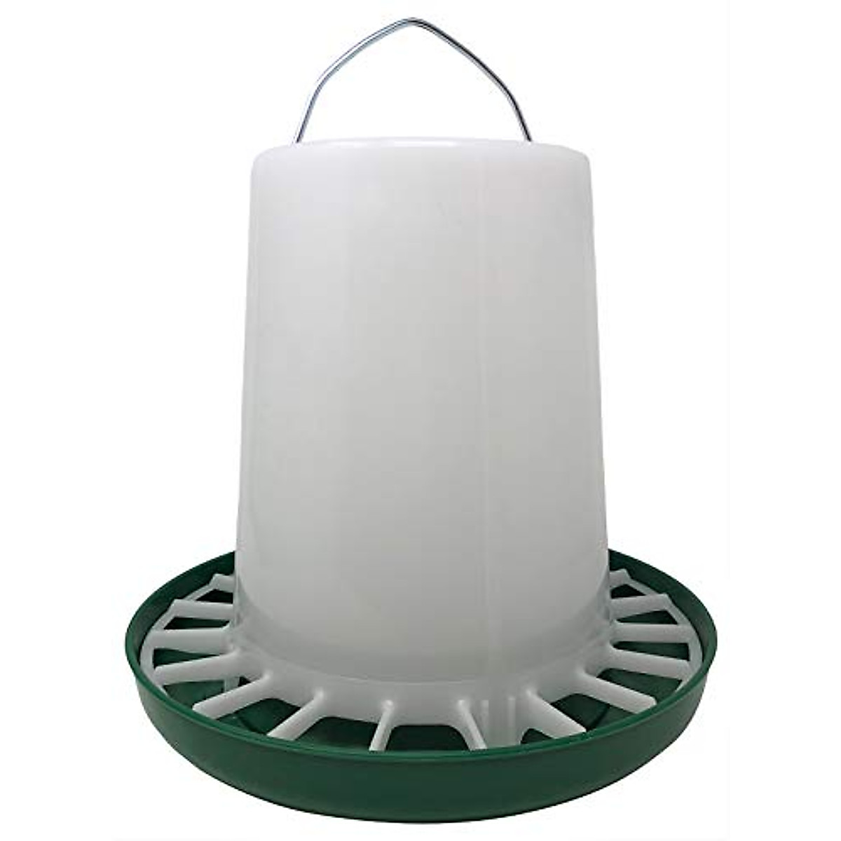 Harris Farms Free Range Hanging Poultry Feeder | Twist Lock Base | 10 Pound,White
