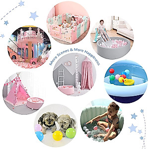 STARBOLO Ball Pit Balls for Kids - 100 Pieces Crush Proof Stress Balls BPA&Phthalate Free Non-Toxic Soft Plastic Ball for Baby Birthday Pool Play Water Toy Wedding Playpen Pit Accessories (Pink)