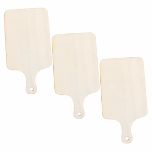 OKUMEYR 3pcs DIY Tray Cheese Knife Cutting Board Countertop Wood Chopping Board Sushi Tray Wooden Serving Platter Fruit Trays Blank Wood Tray Wood Breadboard Wooden Cake Board Paddle Board