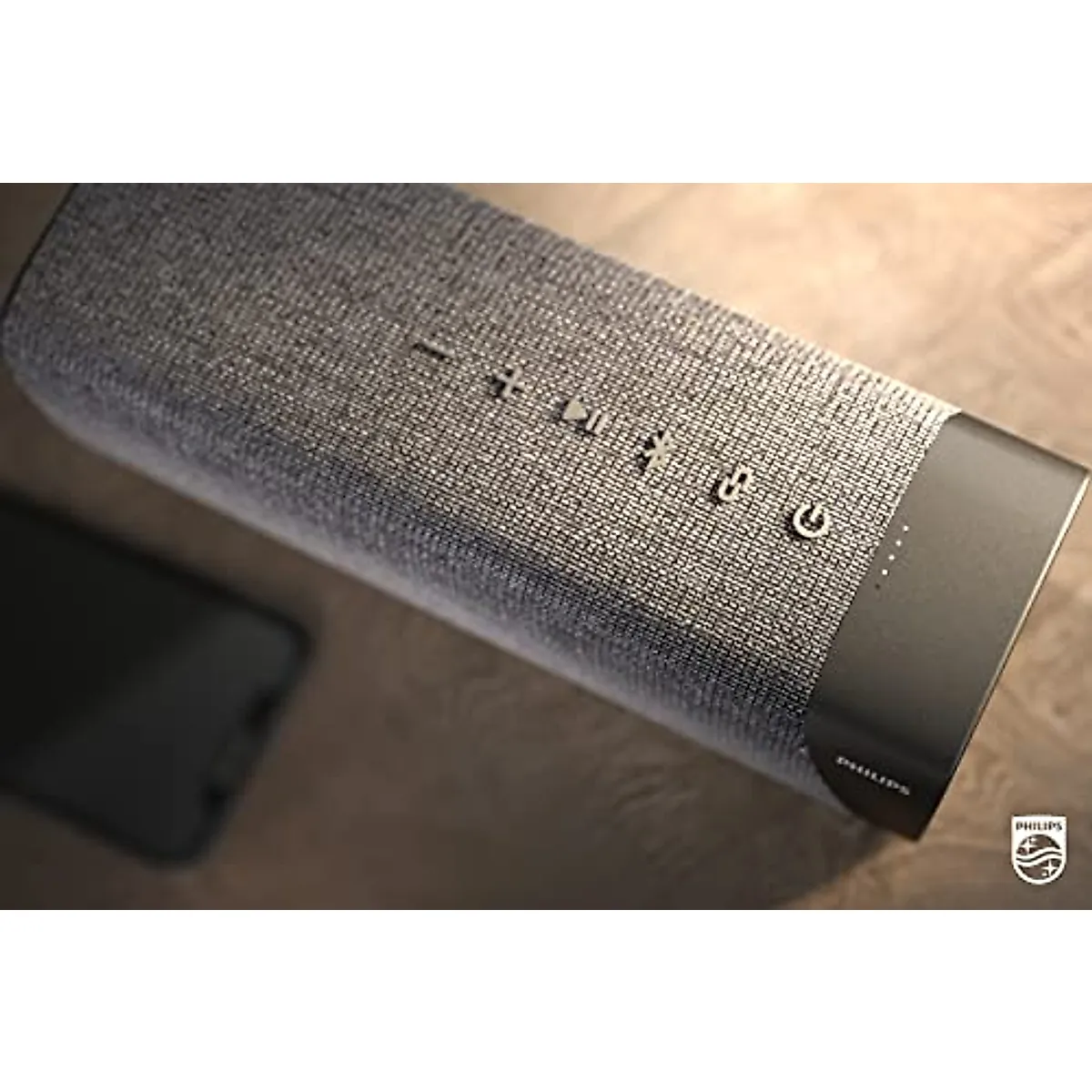 PHILIPS S7505 Wireless Bluetooth Speaker with Built-in Power-Bank, Large Bold Sound, Up to 20 Hours Playtime, IPX7 Waterproof, Shower Ready, Large Size, Gray