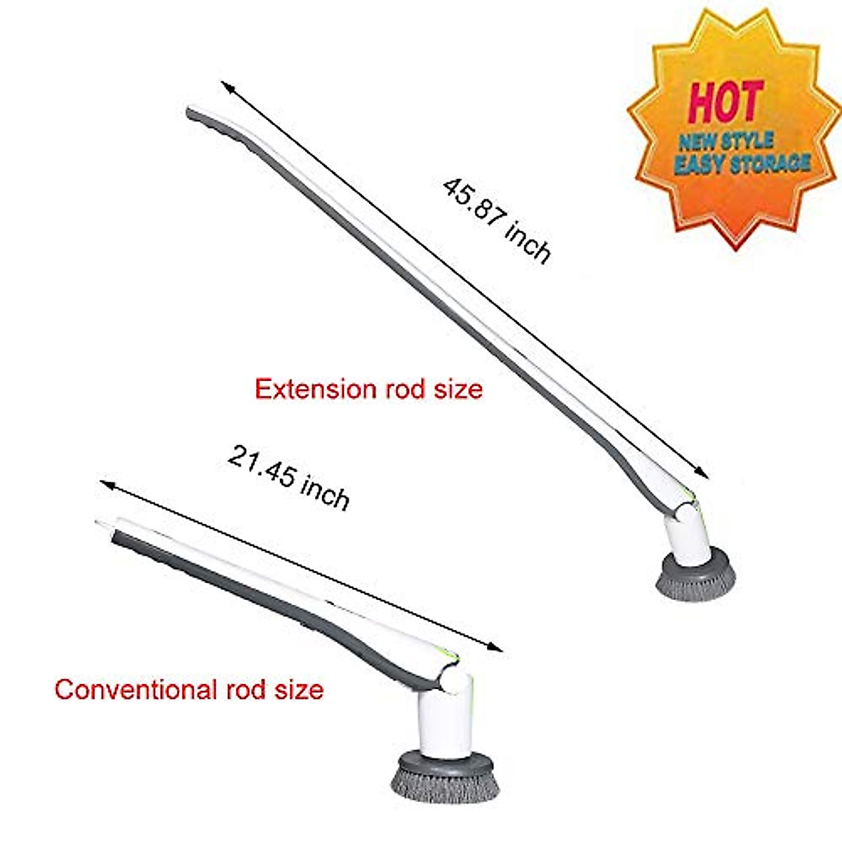 Toxz Multifunctional Stubborn Handheld Cleaning Brush Portable Four-Piece for Family Car White,Waterproof,Adjustable Head(Ship from US!)