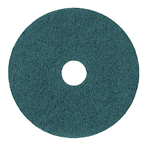 Boardwalk Heavy-Duty Scrubbing Floor Pads, 17" Diameter, Green, 5/Carton