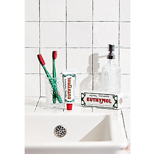 Euthymol] Classic Toothbrush, Large - Full Head, Soft Bristle Triple Curve Manual Toothbrush for Maximum, Efficient Cleaning and Sensitive Gums and Teeth
