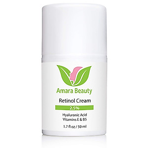 Retinol Cream for Face 2.5% with Hyaluronic Acid & Vitamins E & B5, 1.7 fl. oz.
