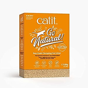 Catit Go Natural Pea Husk Clumping Cat Litter 14.8 lb, Natural