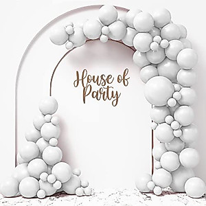 HOUSE OF PARTY White Balloons Garland Kit with Red Balloons Garland Kit - 180 Pcs Balloon Arch for Wedding, Anniversary, Birthday & Bridal Shower Party Decorations