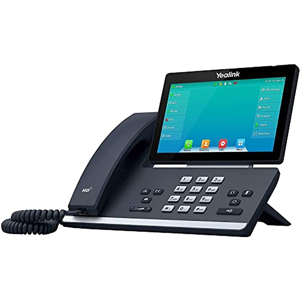 Yealink T57W IP Phone, 16 VoIP Accounts. 7-Inch Adjustable Color Touch Screen. USB 2.0, 802.11ac Wi-Fi, Dual-Port Gigabit Ethernet, 802.3af PoE, Power Adapter Not Included (SIP-T57W)