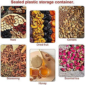 Axe Sickle 12 Ounce Clear Plastic Jars Storage Containers With Lids For Kitchen & Household Storage Airtight Container 3 PCS