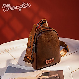 Wrangler Vegan Leather Crossbody Bag Small Sling Bag for Women