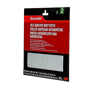 Bondo Self-Adhesive Body Patch, For Large Rust-Outs and Damaged Areas, 2 Patches, 5.9 in x 5.8 in, 2 Patches