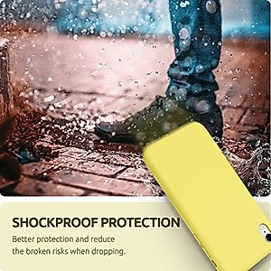 SURPHY Silicone Case Compatible with iPhone XR Case, Soft Liquid Silicone Shockproof Phone Case (with Microfiber Lining) Compatible with iPhone XR (2018) 6.1 inches (Yellow)