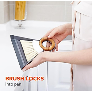 Full Circle and Brush Set, White Tiny Team Mini Dustpan