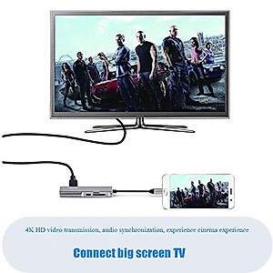 XUNMAIFHB Portable Docking Station,Type-C hub Docking Station HDMI+SD/TF Card 5-in-1 Card Reader Multi-Function Converter Aluminum Alloy Fast Transmission