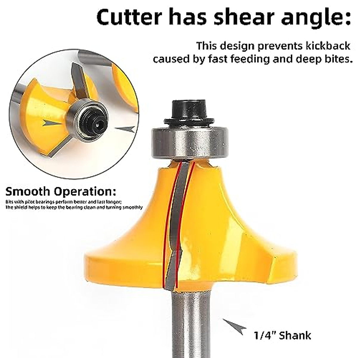 TOOLDO Router Bit Set 35 Pcs 1/4 inch Shank, Professional Router Bit Kit for DIY, Woodworking Project, High Grade