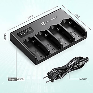 FirstPower 4-Channel Fast Charger for Sony NP-F550 NP-F570 NP-F750 NP-F770 NP-F930 NP-F950 NP-F960 NP-F970 Camera Battery