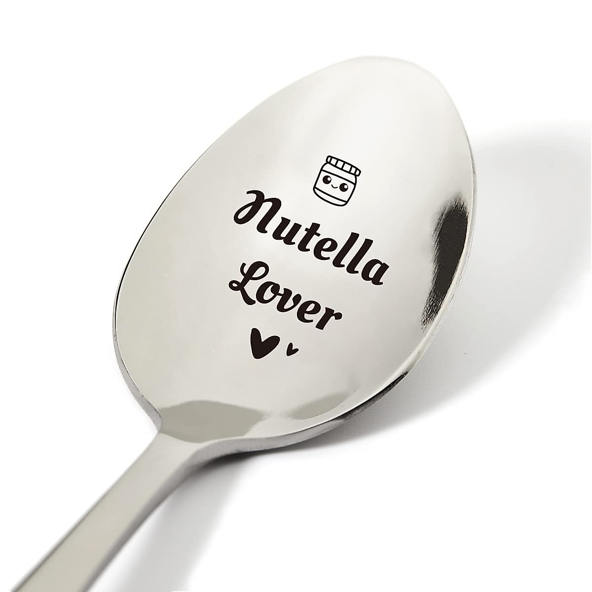 Nutella Lover Spoon Engraved Stainless Steel Present Cute, Novelty Spoon Gifts for Men Women Birthday Thanksgiving Xmas (7.5")