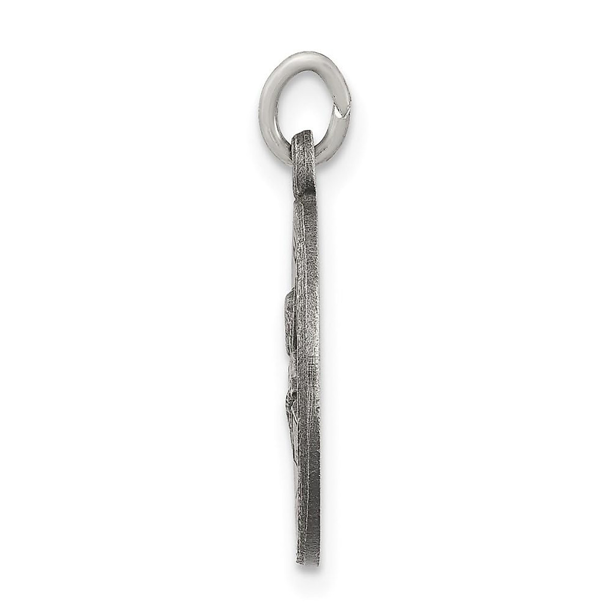 Auriga Fine Jewelry 925 Sterling Silver Antiqued Saint Peter Medal Pendant (L- 20 mm, W- 15 mm) Gift for Women