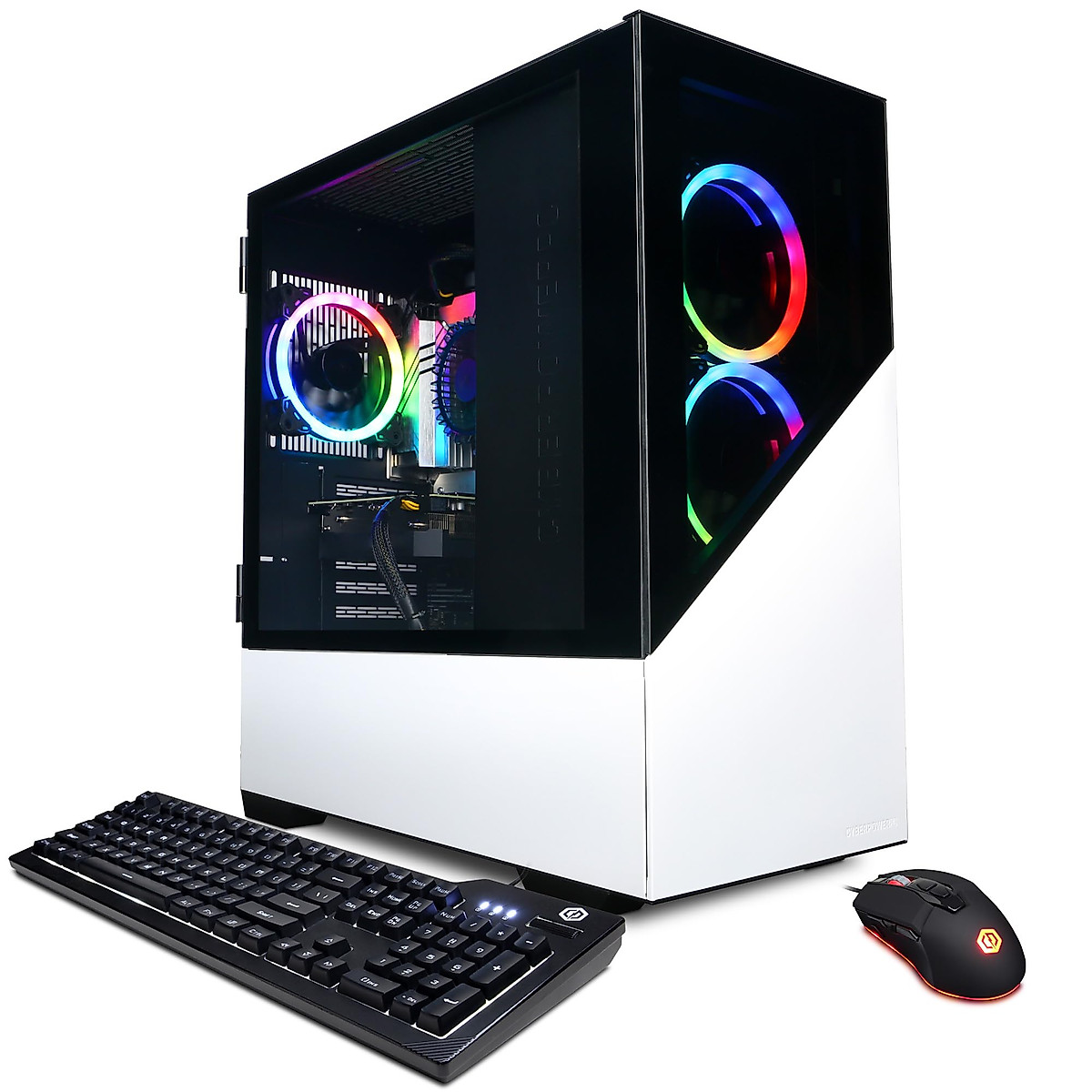 CyberpowerPC Gamer Master Gaming PC, AMD Ryzen 7 7700 3.8GHz, GeForce RTX 4060 8GB, 16GB DDR5, 2TB NVMe SSD, Wi-Fi Ready & Windows 11 Home (GMA1420A2)