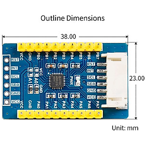 AW9523B IO Expansion Board for Raspberry Pi/Micro:bit/Ardu/STM32, I2C Interface, Expands 16 I/O Pins Allows Using 4 Expansion Boards at The Same Time, Expanding up to 64 I/O Ports