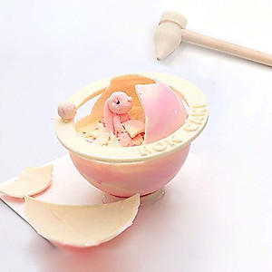 Teensery 10 Pcs Mini Wooden Hammers Small Pointed Mallets for Cracking Chocolate Hearts