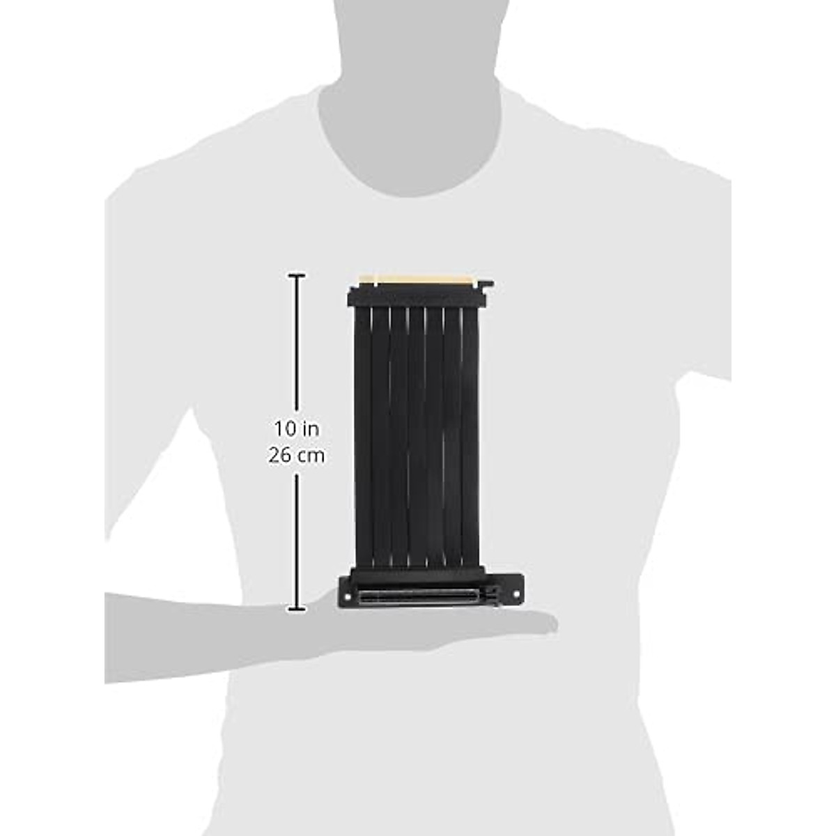 ASUS ROG STRIX Riser Cable PCI-E 3.0 x16 High Speed Flexible Extender Card Extension Port, 90 Degree Adapter (240 mm)