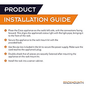 Cisco Meraki Firewall Appliance Rack Mount - 1U Server Rack Shelf with Easy Access Front Network Connections, Properly Vented, Customized 19 Inch Rack - RM-CI-T14 by Rackmount.IT