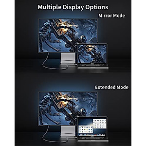 Silkland USB C to DisplayPort 1.4 Adapter 0.66FT [8K@60Hz, 4K@144Hz 120Hz, 2K@240Hz], 5K Type C to DP 1.4 HDR, Thunderbolt 4/3 to Display Port Adapter Compatible with MacBook Pro, Reverb G2, Dell XPS