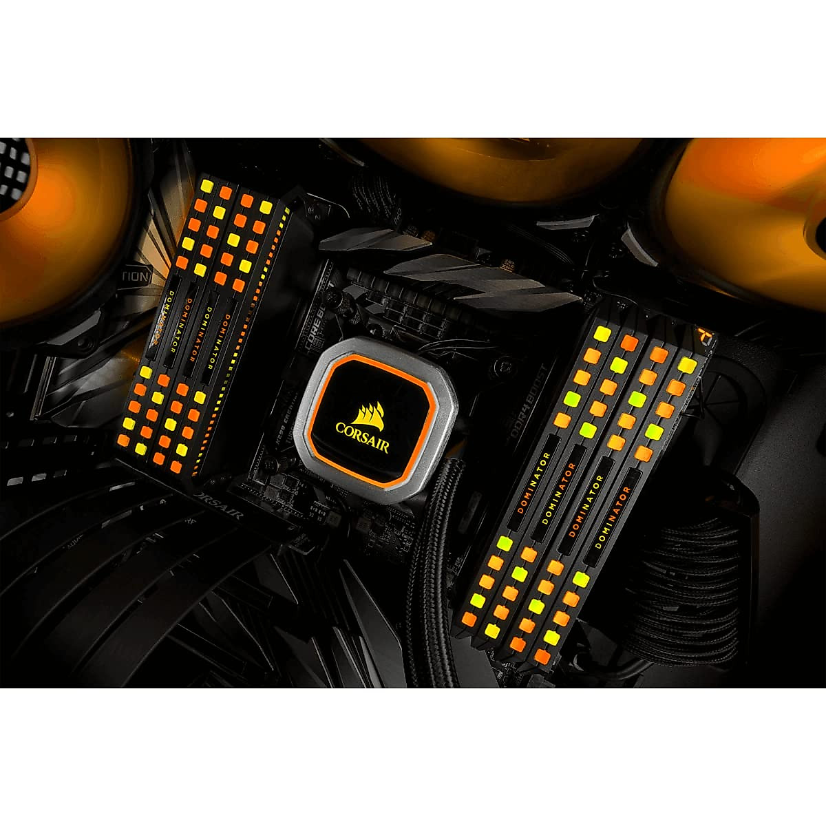 Corsair Dominator Platinum RGB 32GB (2x16GB) DDR4 4000MHz C18 AMD Optimized Desktop Memory (12 Ultra-Bright CAPELLIX RGB LEDs, Patented Dual-Channel DHX Cooling Technology, XMP 2.0 Support) Black
