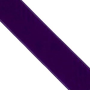 WR 63-5032 Holiday Velvet Wired Edge Ribbon 2.5" x 10 Yards for DIY Crafting, Gift Wrapping, Home Decor (Purple)
