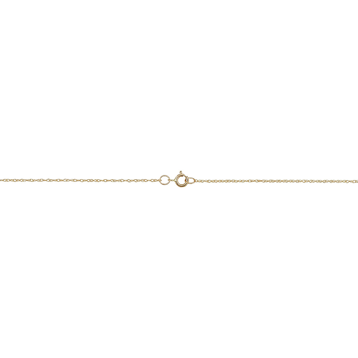 14k Yellow Gold Fleur De Lis Pendant Rope Chain Necklace (18 inch)