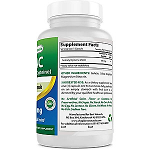 Best Naturals NAC N-Acetyl-Cysteine 600 mg 250 Capsules
