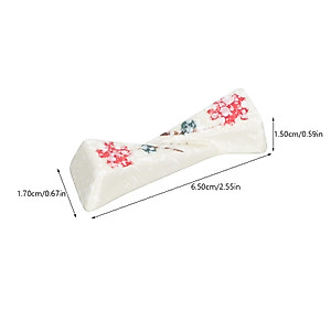 Hemoton 6pcs Chopstick Rest Chopsticks Rest Rack Ceramic Chopstick Stand Ceramic Chopstick Holder Dining Room Table Decor Decorative Chopsticks Holders Kitchenware Household Ceramics