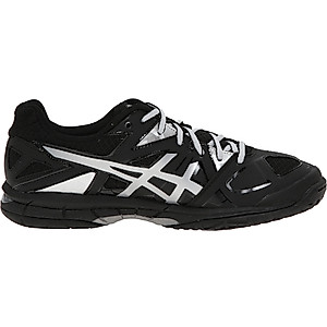 ASICS Women's Gel Tactic Volleyball Shoe, Black/Silver, 5.5 M US