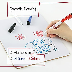 Mr. Pen- Dry Erase Lapboard, 11.75" x 8.9", Double Sided with 3 Dry Erase Markers, Mini Dry Erase Board, White Boards, Dry Erase Board for Kids, Small White Boards for Students, Dry Erase Boards