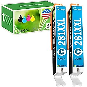 Limeink Compatible Ink Replacement for Canon CLI-281XXL CLI 281 XXL High Yield Ink Cartridges Replacements for Canon Pixma TR7520 TR8520 TS6120 TS8120 TS9120 (2 Cyan)