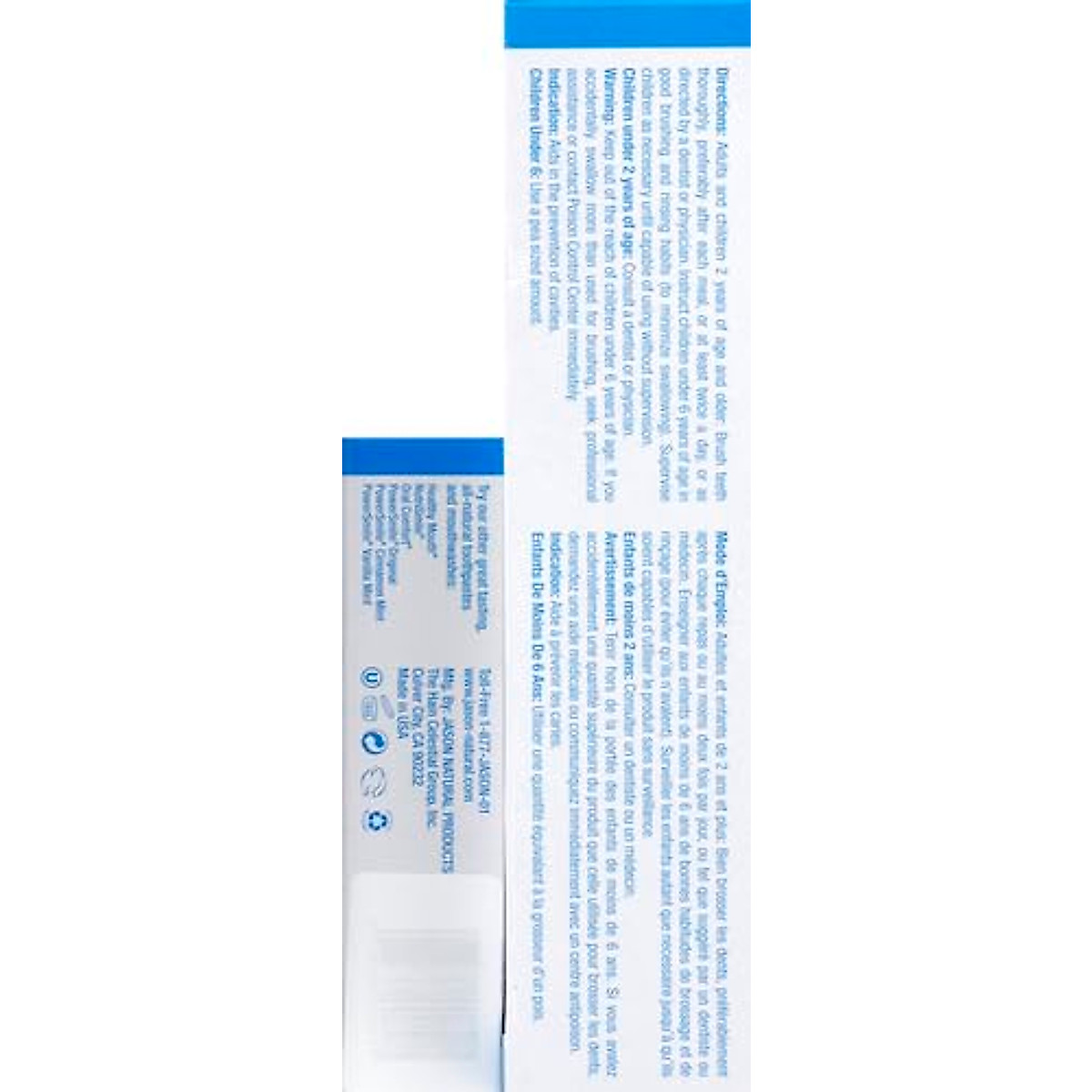 Jason Sea Fresh Strengthening Fluoride-Free Toothpaste, Deep Sea Spearmint, 6 Oz