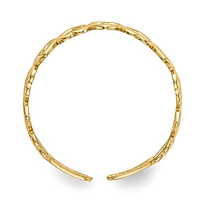 BillyTheTree Jewelry 14K Yellow Gold Open Hearts Toe Ring