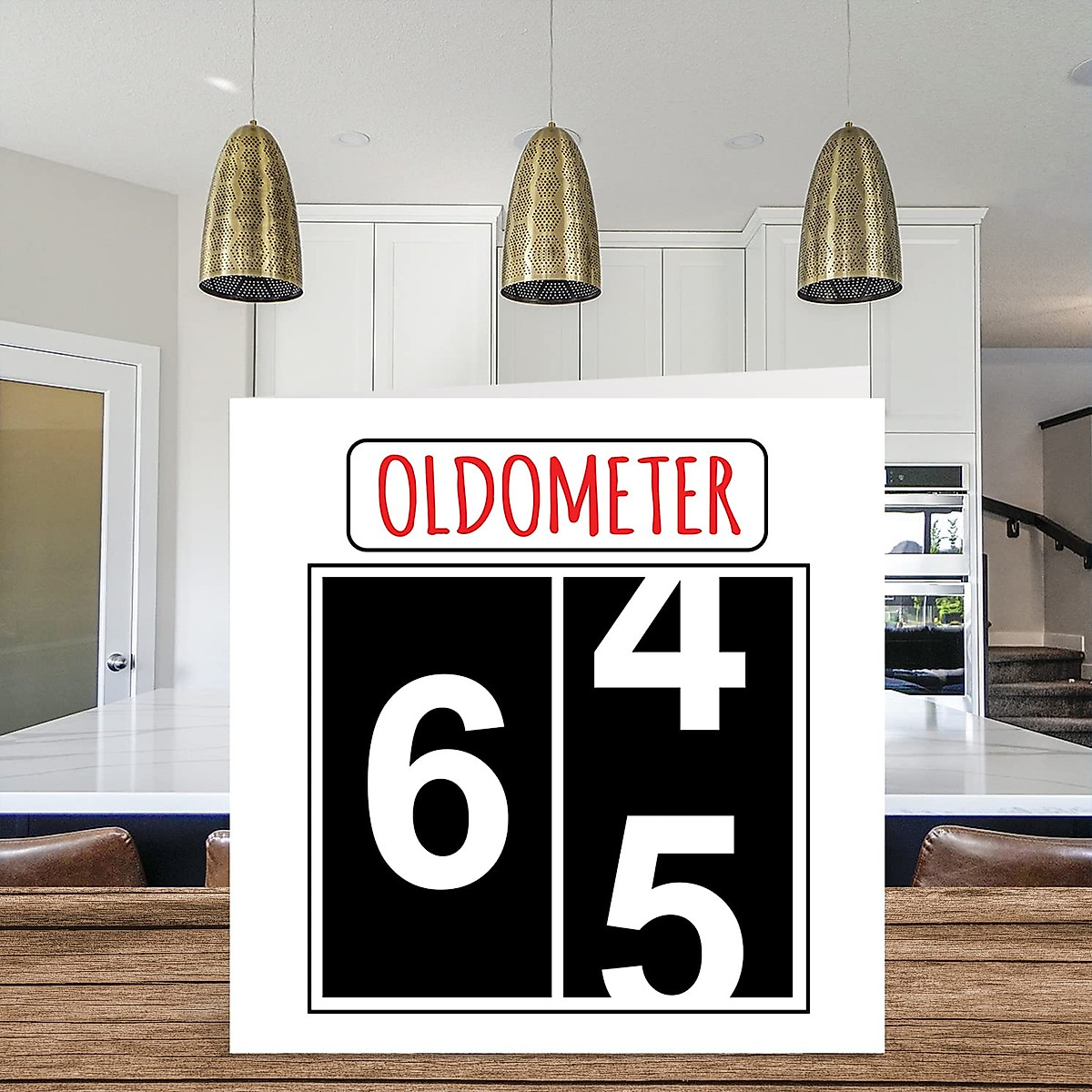 Stuff4 Fun 65th Birthday Cards for Men Woman - Oldometer - Happy Birthday Card for Dad Mom Grandpa Nanny Grandma Gran Uncle Aunt Cousin, 5.7 x 5.7 Inch Greeting Cards, 65th Birthday Card