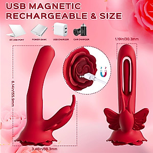 Flapping G Spot Vibrator for Women：‘’Layla‘’ Adult Rabbit Sex Toys with 9 Flapping Modes 4 Tickling Modes Waterproof Clitoralis Stimulator for Clit Nipple Anal Stimulation Rechargeable Adult Sex Toys