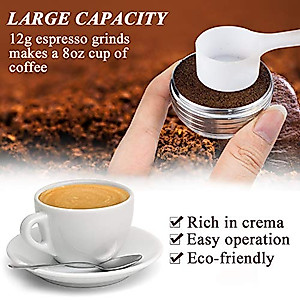 CAPMESSO Coffee Capsule, Reusable Vertuoline Pod Refillable Vertuo Capsules Stainless Steel Compatible with Vertuoline Machine GCA1 and Delonghi ENV135S (8OZ-Coffee Cup)