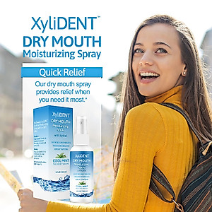 Nature's Stance XyliDENT Xylitol Dry Mouth Spray - Stimulates Saliva, Freshens Breath, Reduces Acid Production, Fast Acting Extended Relief, 2 Ounce (Cool Mint)