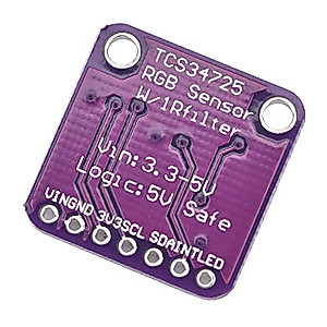 RGB Color Sensor, Low Power High Sensitivity Colour Sensing Module 400kbit/s Data Rate with Pin Header for Industrial Automation