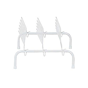 ClosetMaid 1039 Heavy Duty Lightweight 9 Pair Freestanding Wire Shoe Rack Organizer for Closet, Hallway, or Entryway, White (2 Pack)