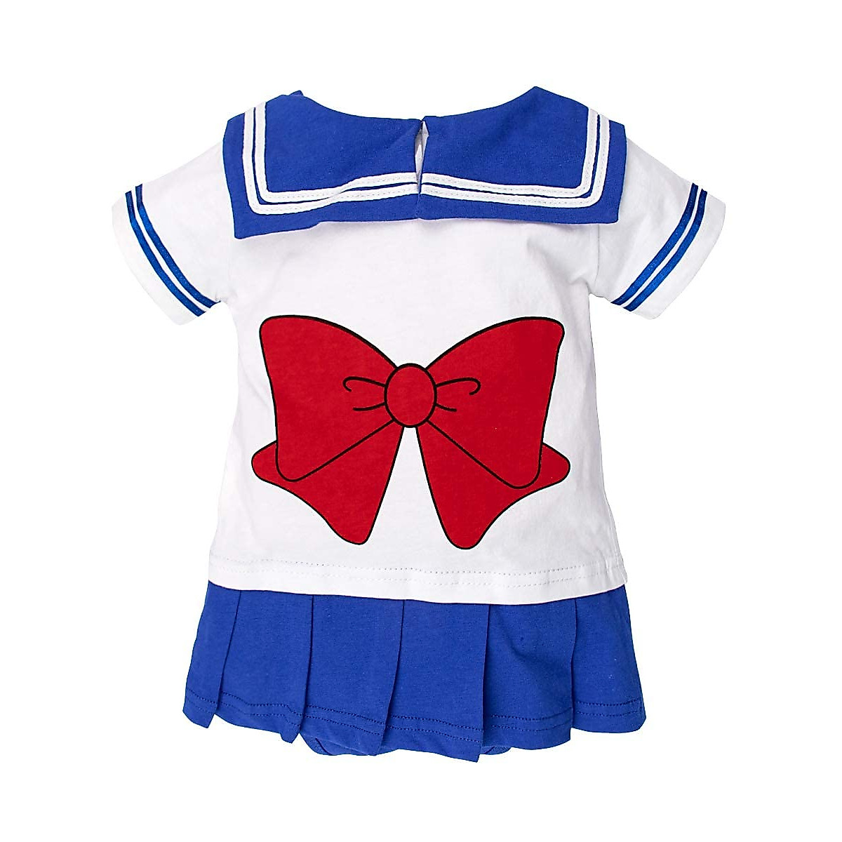 Baby Girls' Sailor Bodysuit Short Sleeve Dress (Blue, 9-12 Months)