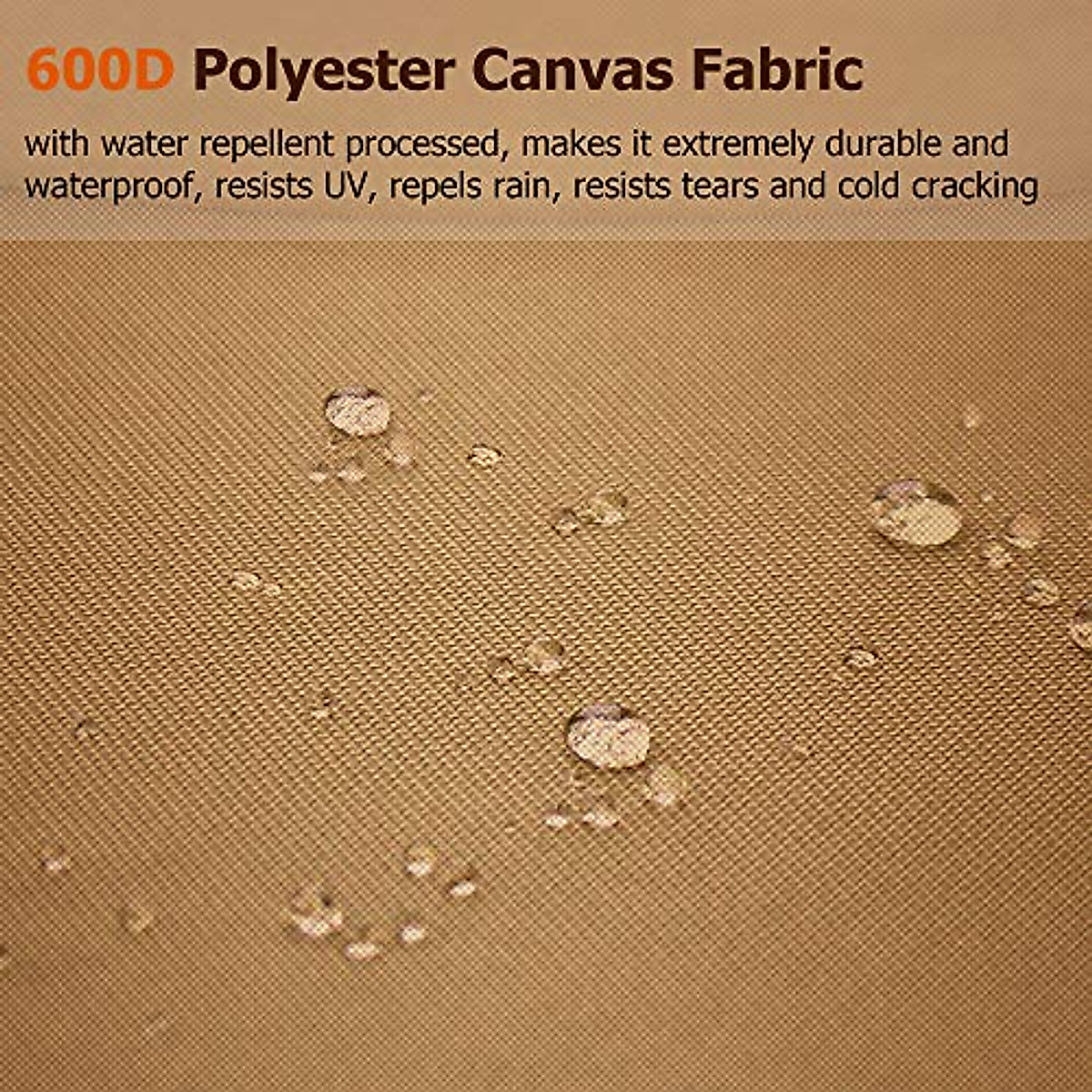 NEXCOVER Square Fire Pit Cover - Waterproof 600D Heavy Duty Cover, Premium Patio Outdoor Cover, 36”L x 36”W x 24”H, Fits for 33 inch, 34 inch, 35 inch, 36 inch Fire Pit / Table, Brown.