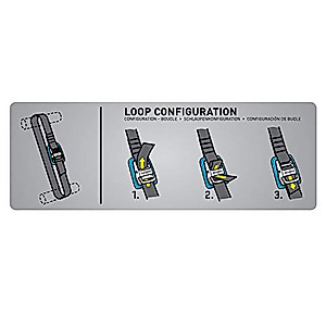 Nite Ize CamJam Tie Down Strap - Tie Down Ratchet Straps - Straps for Trucks & Cars - Tie Downs for Luggage, Camping Gear & Other Loads - Moving Supplies - 12 ft Strap, Orange (Pack of 1)