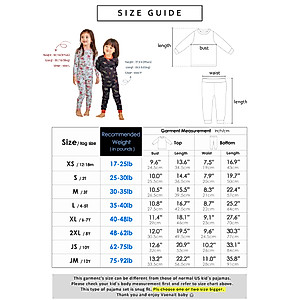 VAENAIT BABY Kids Boys Girls Long Sleeve Cotton Sleepwear Pajamas 2pcs Set Buddy Dino 4-5T/L