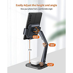 MAKAQI Wireless Charging Station for Z Fold 4/3/2, [3 Coils] 2 in 1 Fast Wireless Charger Stand for Samsung Galaxy Z Fold Series, Galaxy Buds 2 Pro/Buds Pro/Buds 2 / Buds Live