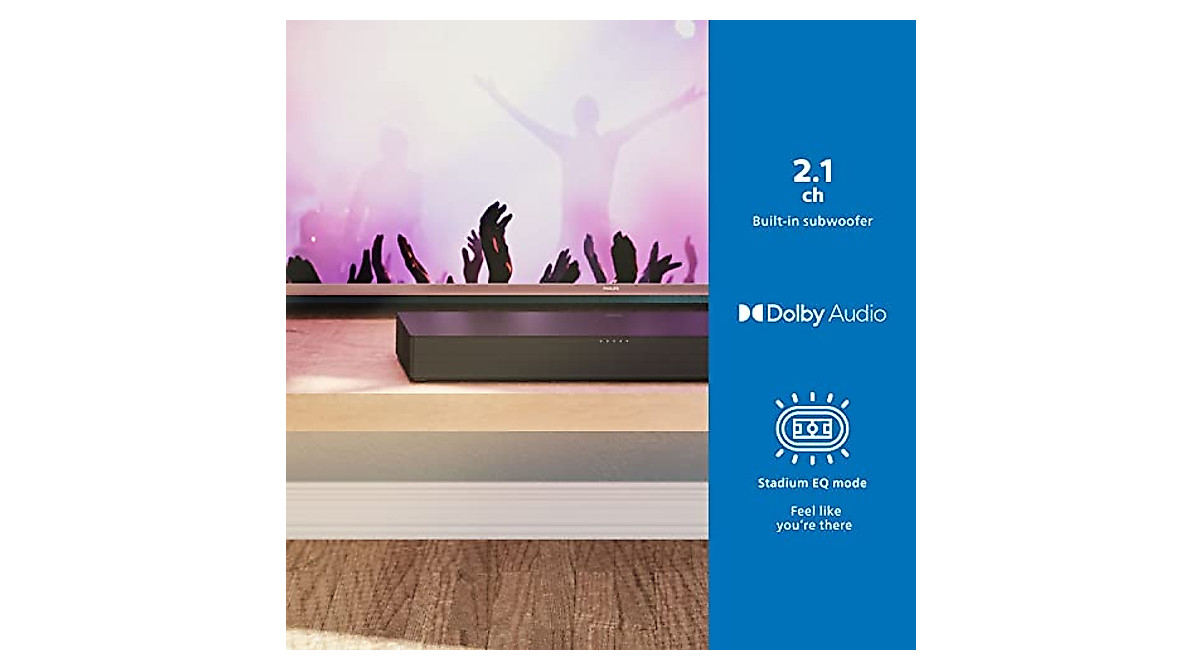 Philips B5706 2.1-Channel Soundbar with Subwoofer